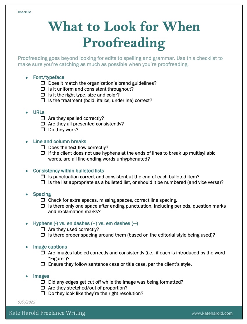 Proofreading Outside of Spelling and Grammar - Kate Harold